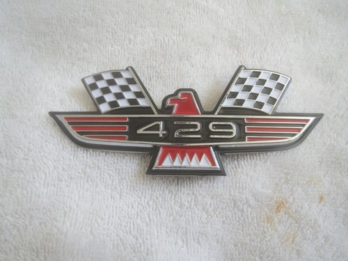 1962 1963 FORD GALAXIE EAGLE FRONT FENDER EMBLEM BADGE "429" RED | eBay