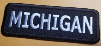 Michigan Embroidered Patch approx 1.25x3.75" | eBay