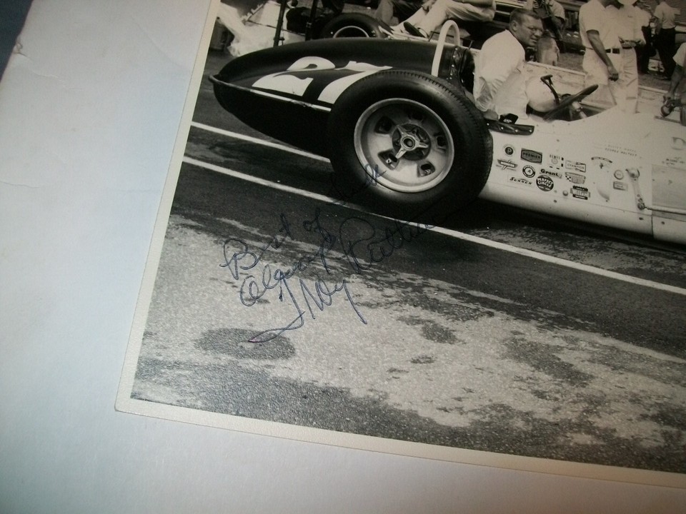 Signed 8x10 Photo 1963 TROY RUTTMAN USAC Dirt Champ Sprint Car Indy 500 ...