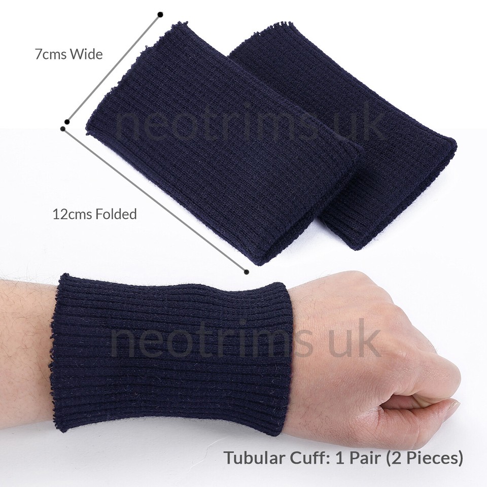 Rib Knit Cuffs Pair,Tubular Ribbing Seamless Cuffing Fabric ReVamp ...