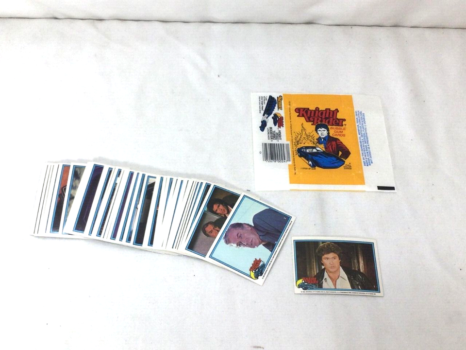1982 Vintage Donruss Knight Rider Complete Card Set & Wax Pack Wrapper ...