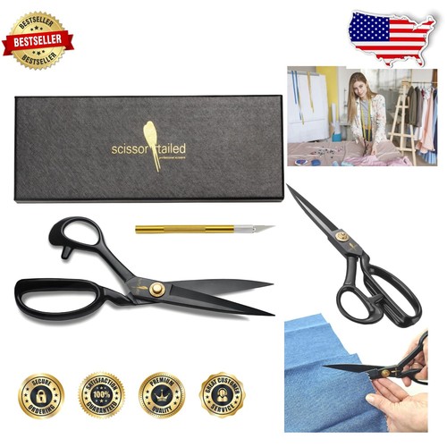 Sharp Industrial Tailor Scissors 8-Inch with Bonus Craft Knife for ...