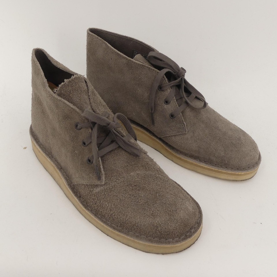 Clarks Originals Desert Boot Taupe Suede Crepe Sole Chukka Lace Up Mens ...