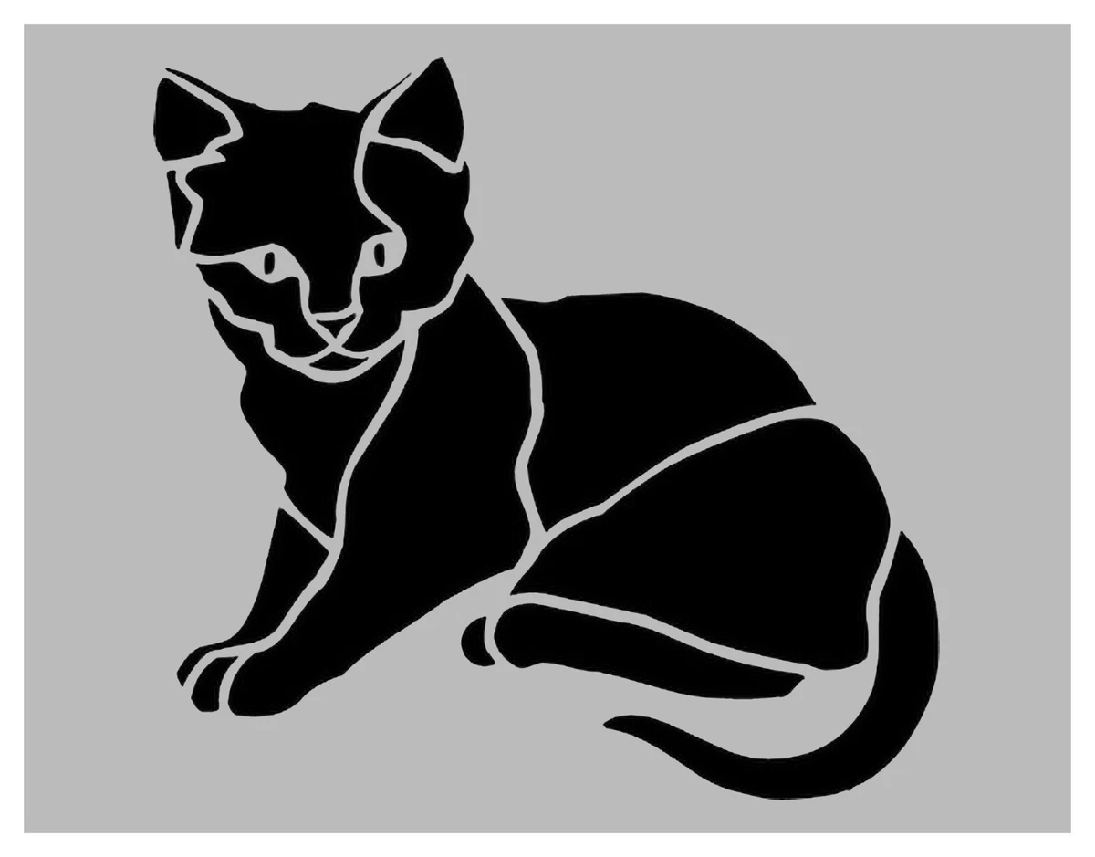 Kitten Stencil