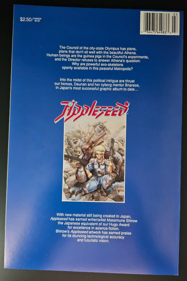 Appleseed Book 1 Volume 3 Masamune Shiro Eclipse Comics Graphic Novel ...