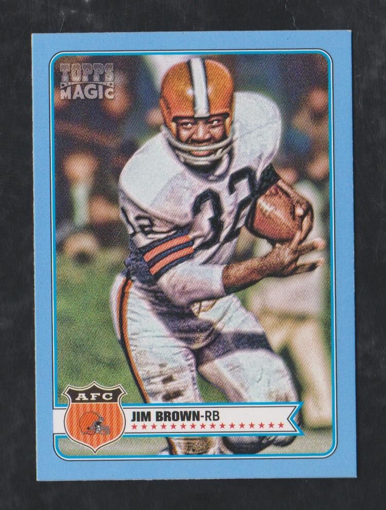 2012 TOPPS MAGIC FOOTBALL MINI BLUE BORDER #217 JIM BROWN * FREE SHIP ...