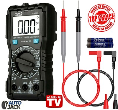 Multimeter Digital LCD Voltmeter Ammeter AC DC Current Circuit Tester ...