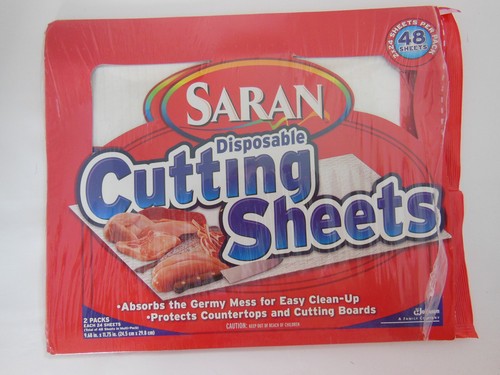 Saran Disposable Cutting Sheets Easy Cleanup 24 Sheet Pack Sealed ...
