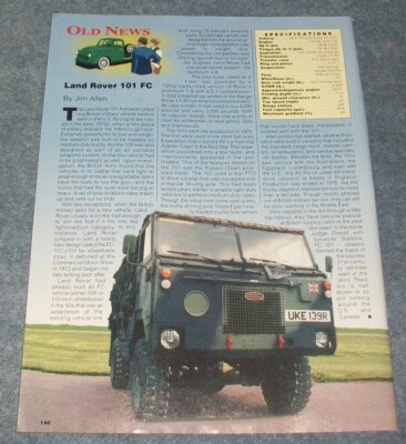 1975-78 Land Rover FC-101 Vintage Info Article Forward Control 1976 ...