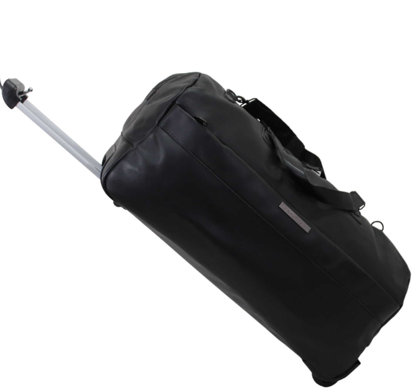 27" Faux Leather Wheeled Holdall Trolley Cabin Bag Suitcase Duffle ...