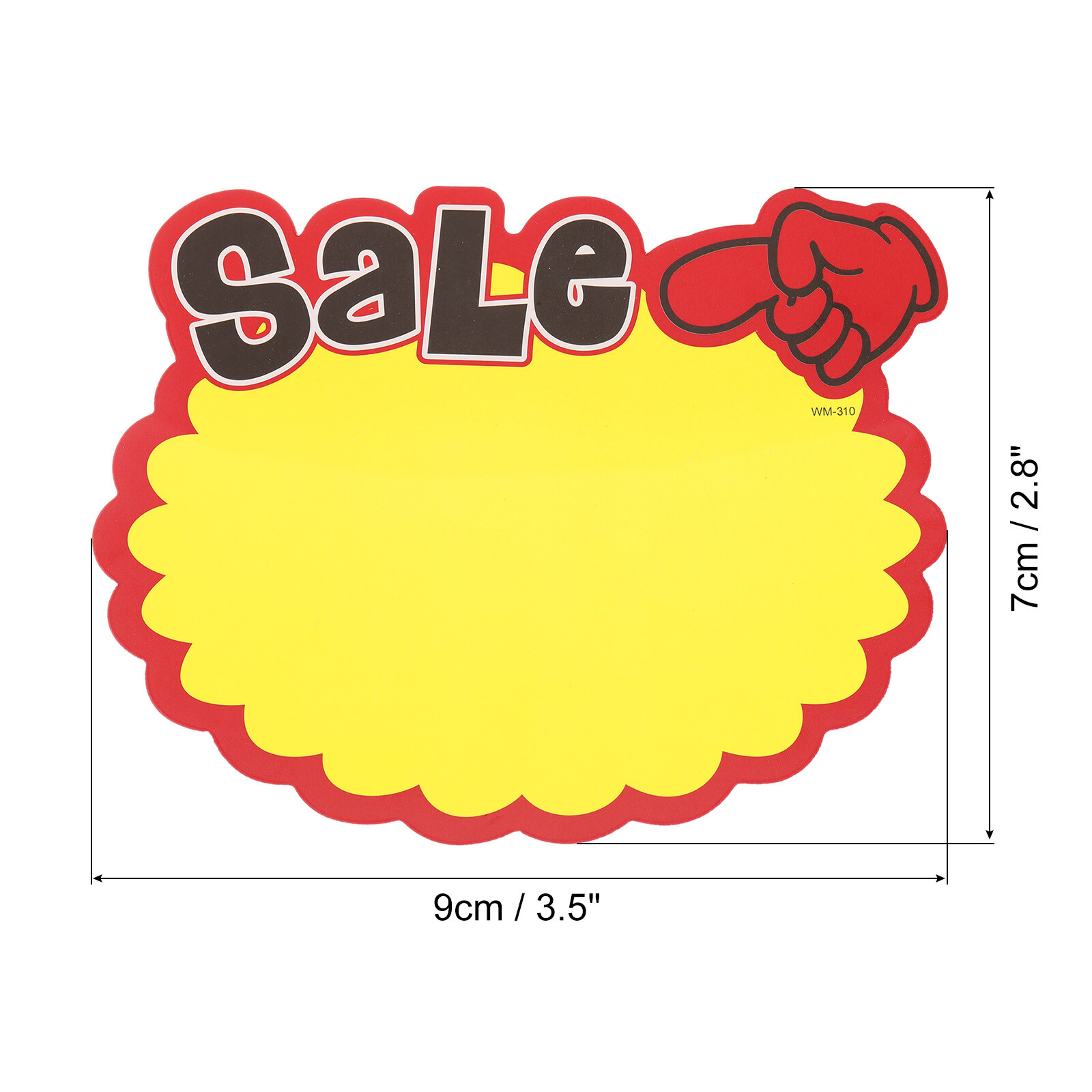 Star Burst [SALE] Finger Signs Price Tags Red Border Yellow Color 50 ...