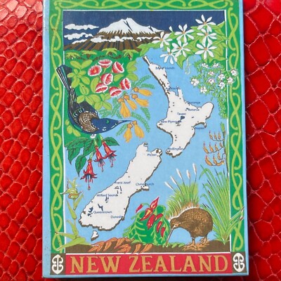 NEW ZEALAND🇳🇿PLASTIC FRIDGE MAGNET COUNTRY MAP WITH CITY NAMES SOUVENIR ...