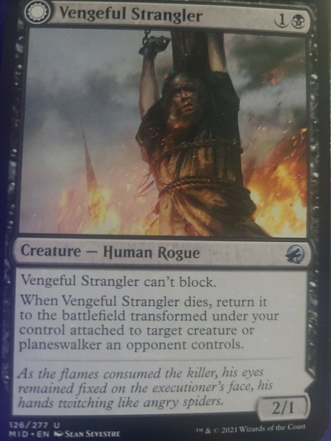 MTG Vengeful Strangler // Strangling Grasp Innistrad: Midnight Hunt 126 ...