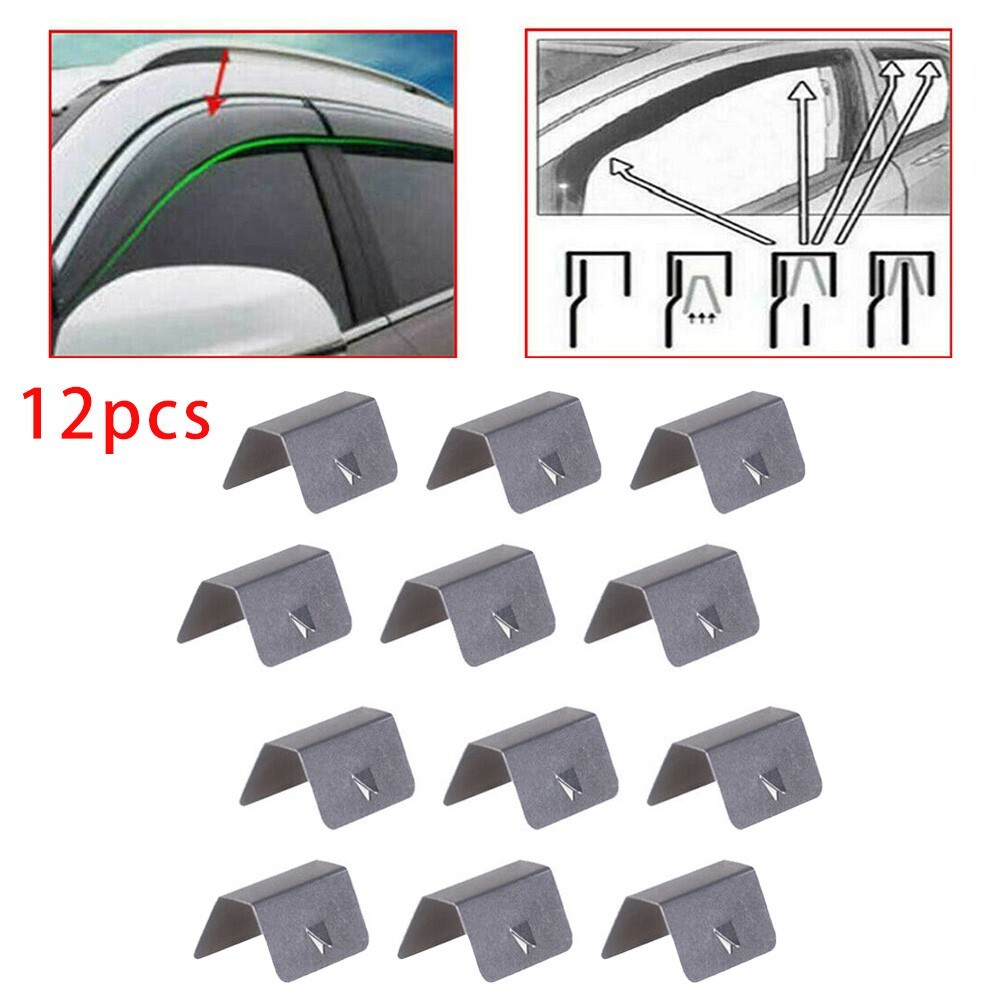 For Heko SNED Clip Compatible Metal Clips for Wind Rain Deflectors Pack ...