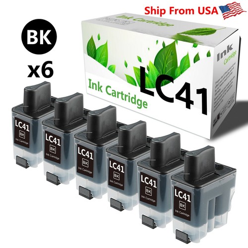 (6PK,Black) LC41 LC-41 Ink Cartridge for DCP-110C MFC-620CN MFC-5440CN ...