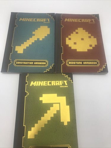 Minecraft Game Handbooks Mojang Three 3 Book set Combat Construction ...