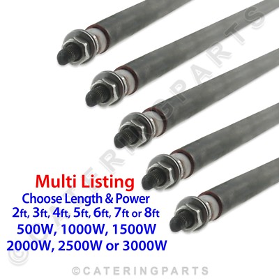 UNIVERSAL DRY OR WET HEATING ELEMENT BEND TO SHAPE 8mm ROD VARIOUS ...