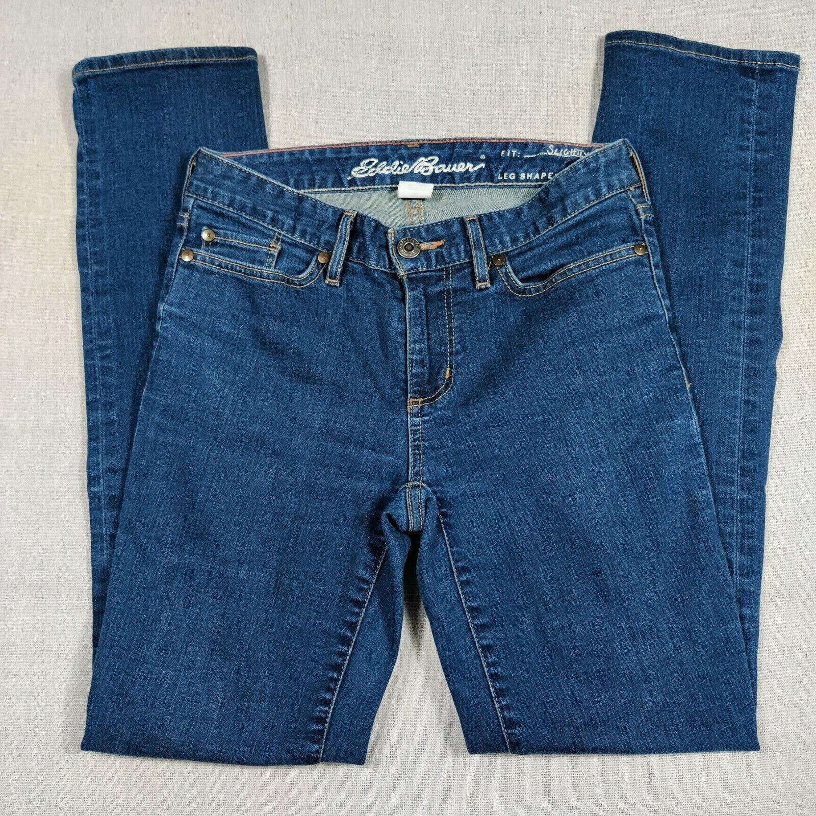 Women's Eddie Bauer Slightly Curvy Straight Jeans sz … - Gem
