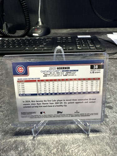 2025 Topps Series 1 Chicago Cubs Nico Hoerner Flagship Real One On Card ...