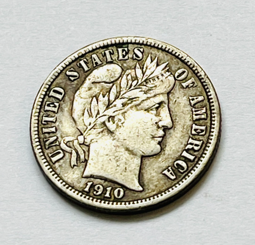 1910 Barber Dime – 90% Silver U.S. Ten Cent Coin – #953B | eBay