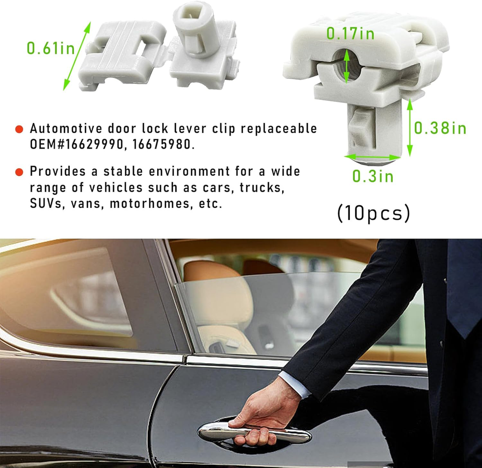 10 PCS Car Door Lock Rod Clips, Tailgate Handle Rod Retainers Fit 5/32 ...