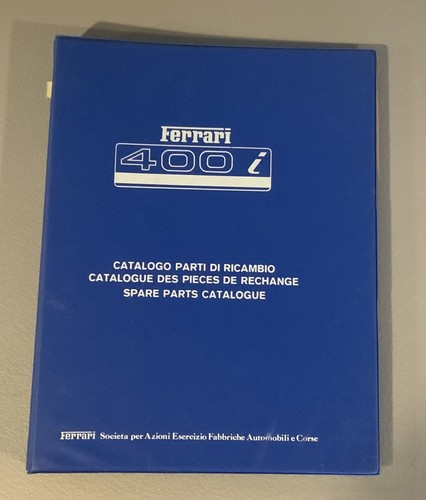 Ferrari 400i Spare Parts Catalog (179/79); Original Manual | eBay