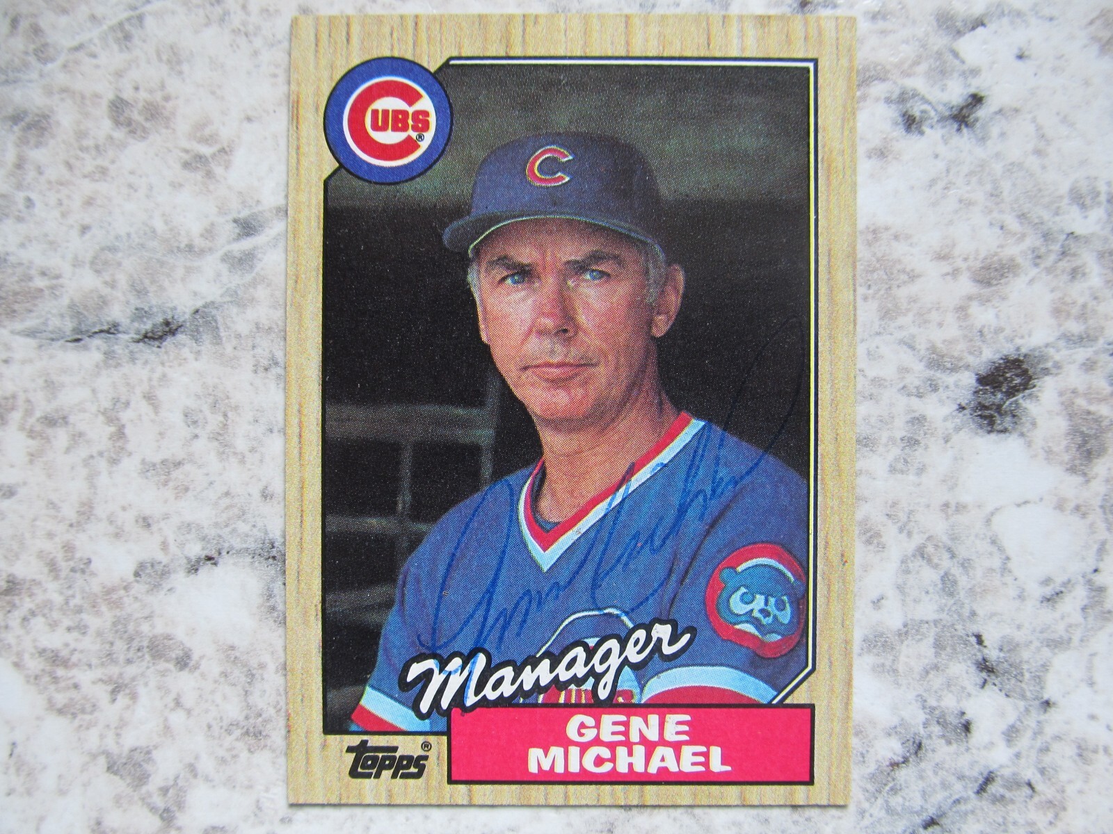 Cubs Gene Michael Signed Autographed 1987 Topps Mint | eBay