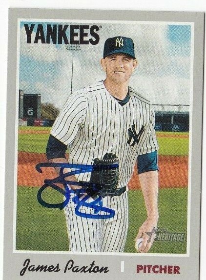 JAMES PAXTON Autographed 2019 Topps Heritage Card New York Yankees #138 ...
