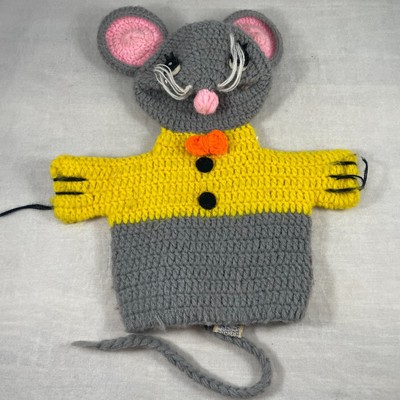 Vintage R. Dakin & Co. 1975 Knitted Mouse Hand Puppet RARE | eBay