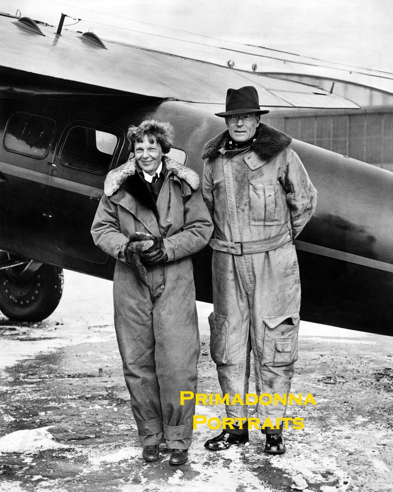 AMELIA EARHART & Husband GEORGE PUTNAM 8X10 Lab Photo B&W 1930's ...