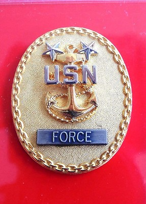 USN NAVY SHIP SHORE AIR FORCE MASTER CHIEF MCPO FULL SIZE QUALIFICATION ...