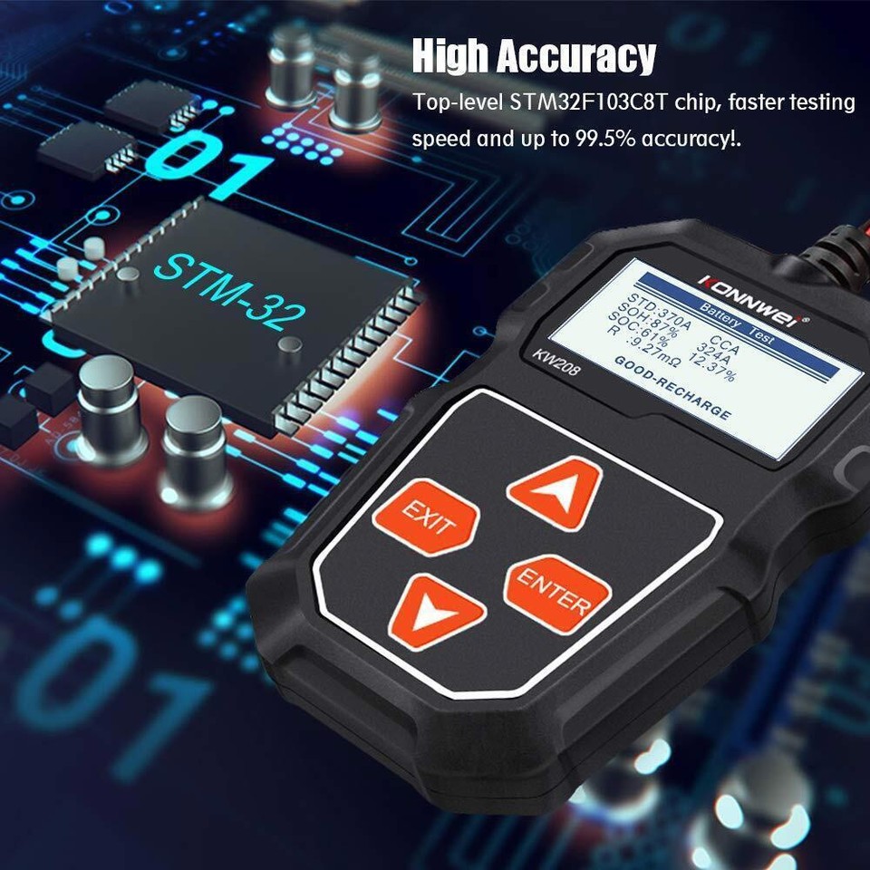 12V Car Battery Tester Automotive Load Battery Analyzer Charging ...