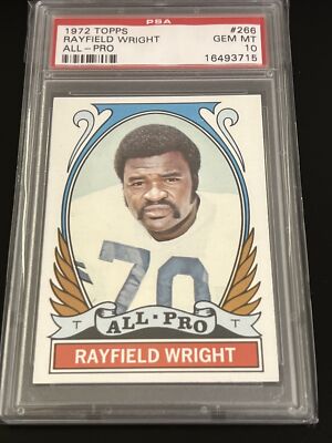 1972 Topps Football All Pro #266 Rayfield Wright RC PSA 10 | eBay