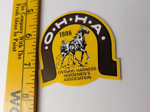 OHHA STICKER ONTARIO HARNESS HORSEMEN ASSOCIATION ADVERTISING RACING ...