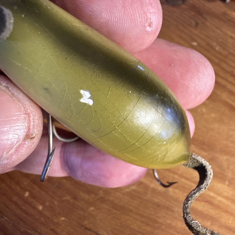 Vintage Heddon Dowagiac Meadow Mouse Fishing Lure. Leather ears and ...