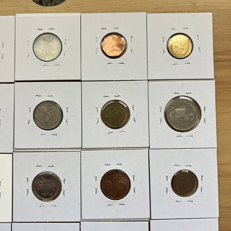 World Coins 25 Coins all labeled and carded. Coin lot foreign coins | eBay