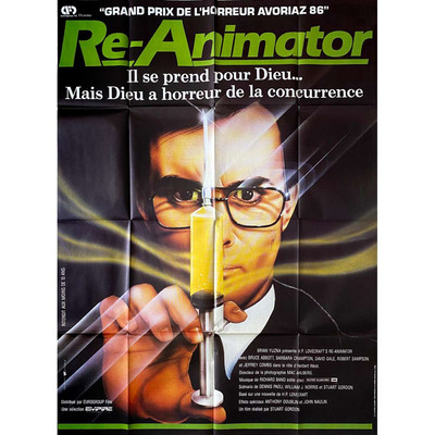 RE-ANIMATOR Affiche de film - 120x160 cm. - 1985 - Reanimator, Stuart ...
