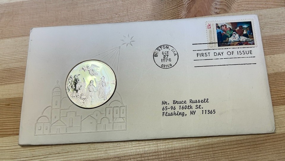 1976 .925 Sterling SILVER Postmasters of America #13 NATIVITY OGP 1st ...