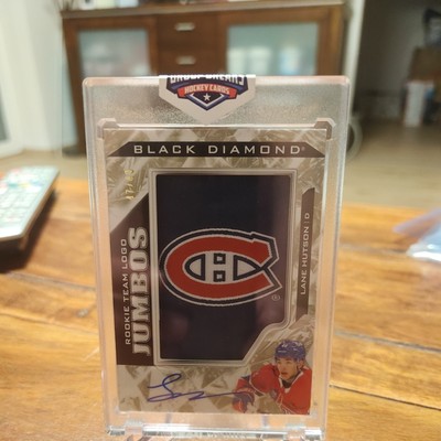 2024-25 UD Black Diamond Rookie Team Logo Jumbos AUTO Gold Lane Hutson ...
