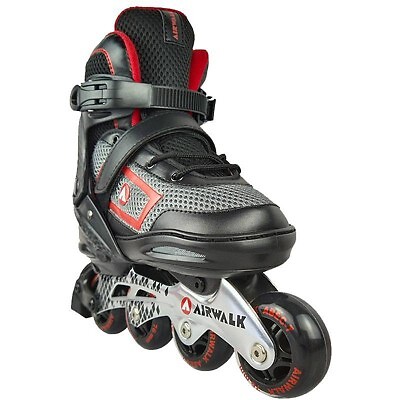 Airwalk Adult Inline Skates Red Black Adjustable Fit 6-7.5 AK-168 ...