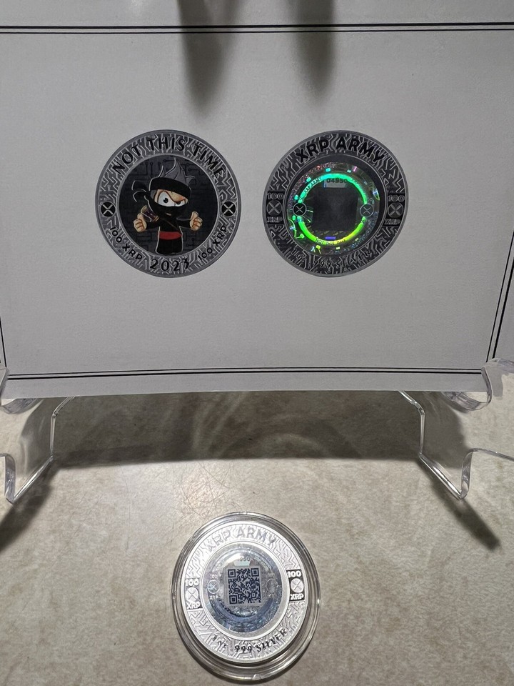 XRP Army Coin Blue Signed COA Only 500 Made 1 Oz Silver .999 loaded ...