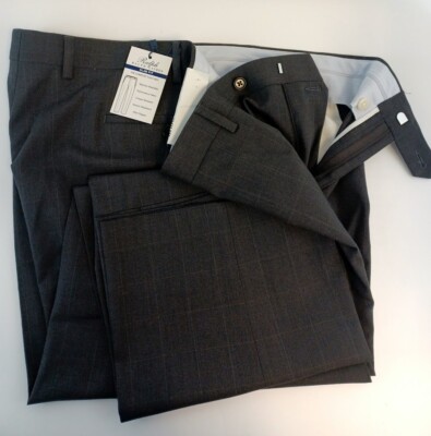 NWT Men Ralph Lauren Comfort Flex Dress Pant 33W X 32L Grey/Brown Slim ...