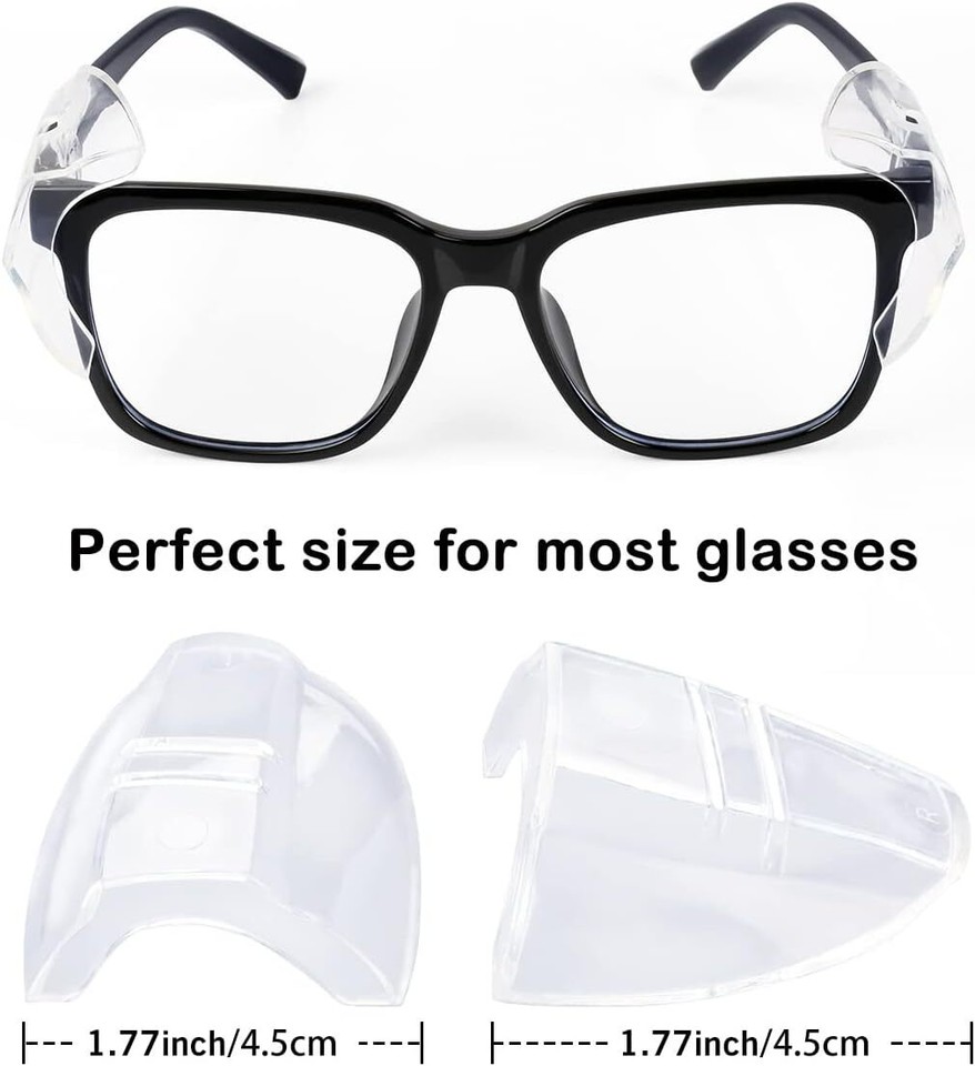 1~200 Pairs Side Shields For Eye Glasses Slip On Safety Glasses Shield ...