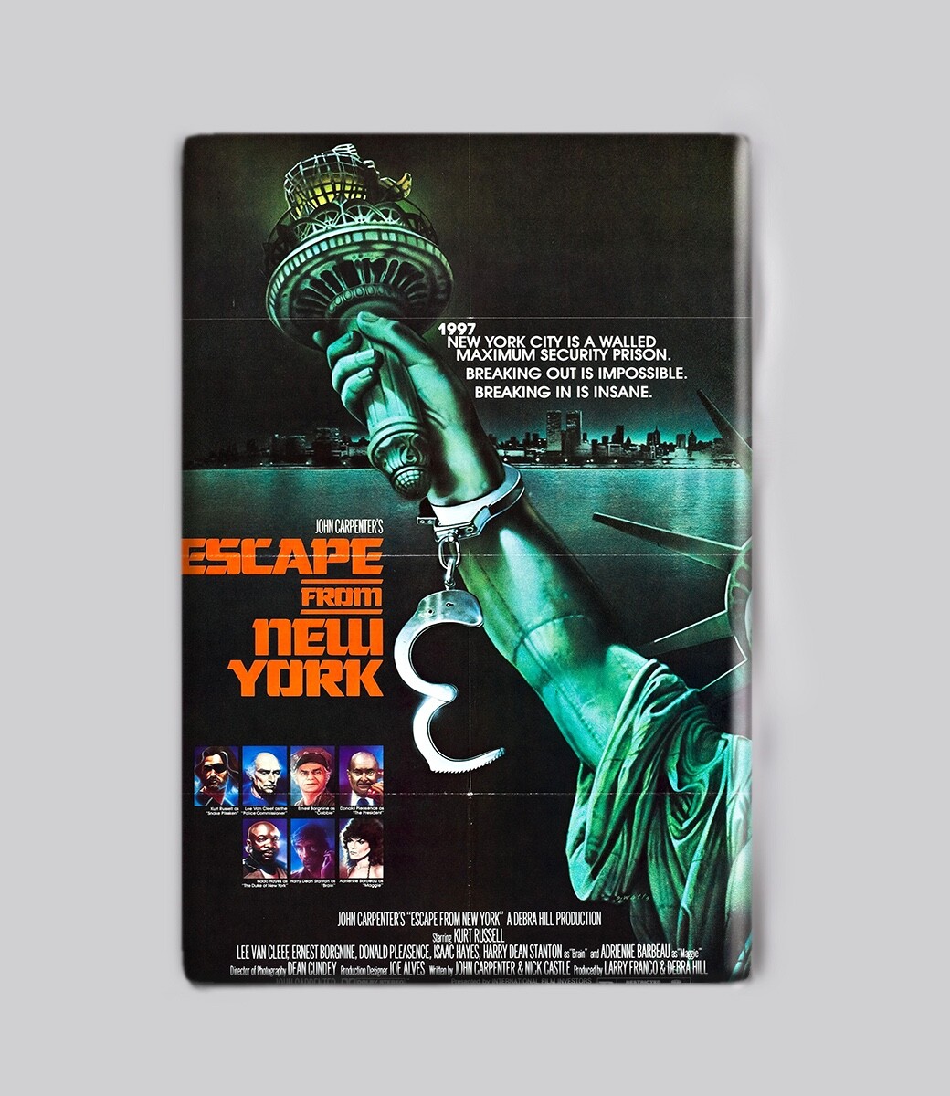 ESCAPE FROM NEW YORK / CUFFS - 2" x 3" MOVIE POSTER MAGNET (carpenter ...