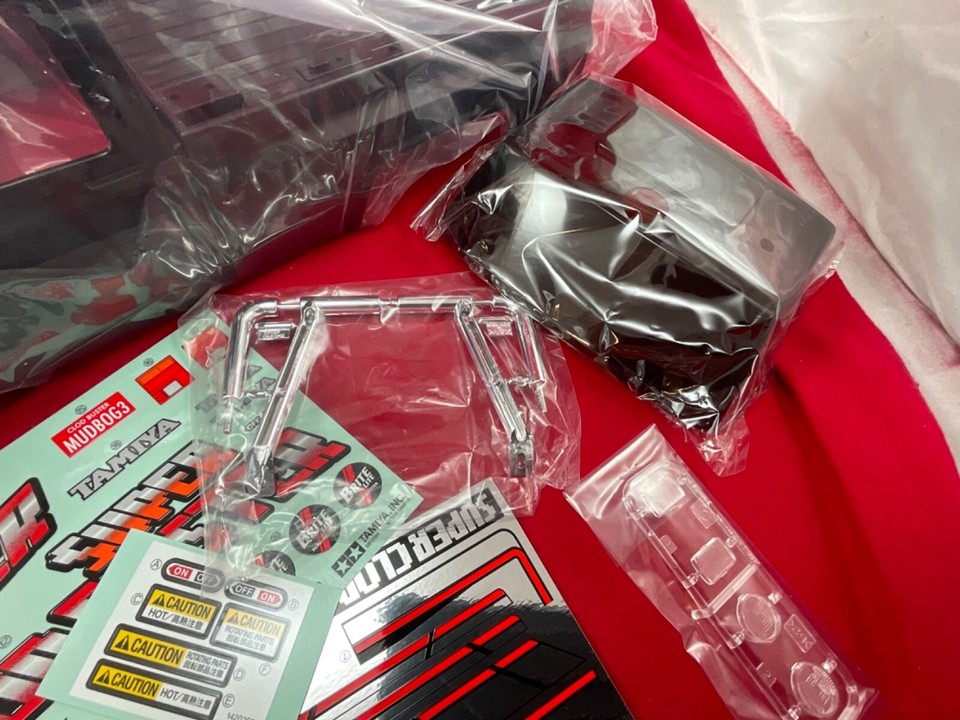 TAMIYA SUPER CLODBUSTER black edition BODY + plastic set clod buster ...