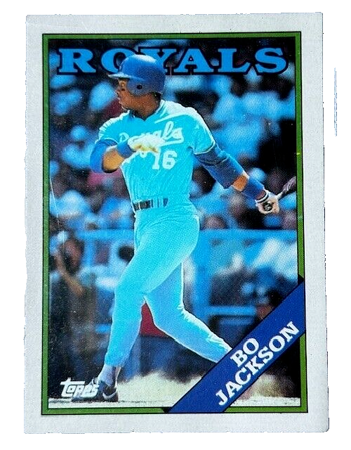 1988 Topps #750 Bo Jackson Kansas City Royals MLB Error Card Misprints ...