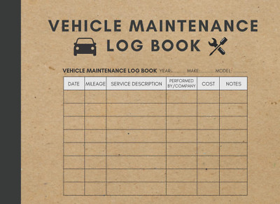 Vehicle Maintenance Log Book: Repair and Service Log Book 8.25"X6" | eBay