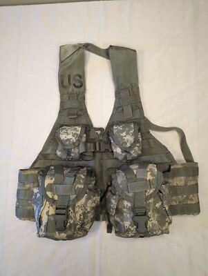 5pc. Fighting Load Carrier Vest w/ 4 MOLLE II Pouches ACU UCP US Army ...