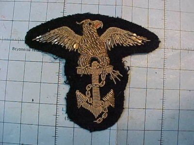 ORIGINAL PRE WWII USNA NAVAL ACADEMY BULLION EAGLE PATCH BADGE | eBay