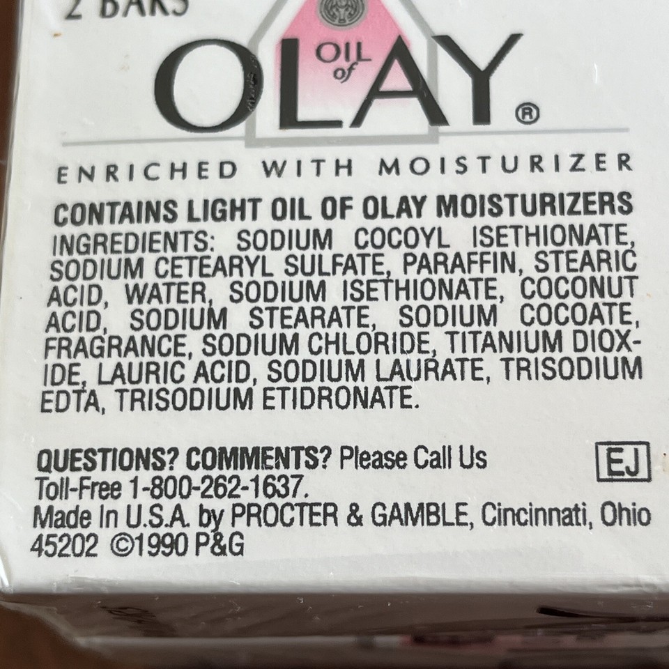 Vintage Oil of Olay Soap w/ Moisturizer WHITE Bath 2 Bars @ 4.75 Oz ...